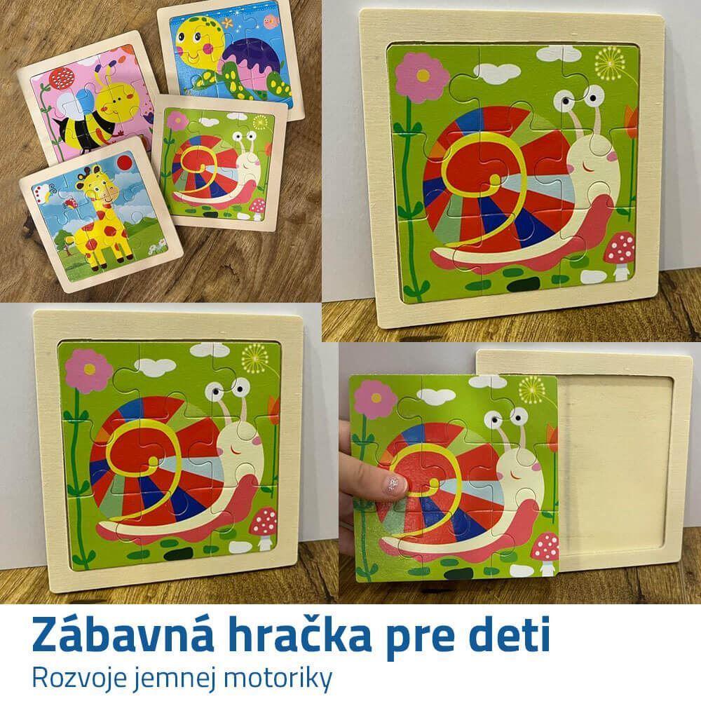 Superobchod.sk | Drevené puzzle pre deti - slimák